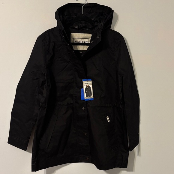 Hunter | Jackets & Coats | Hunter Black Hooded Jacket | Poshmark